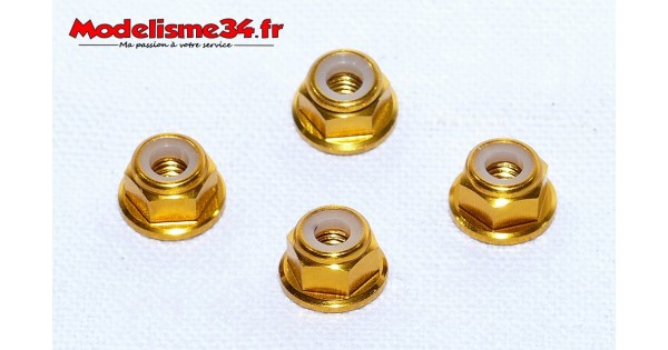 Nylstop épaulés alu M4 or - m159