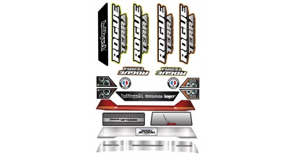 Hobbytech Planche stickers Rogue Terra Jaune / Orange