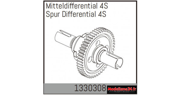 Absima Différentiel central 4S : 1330308